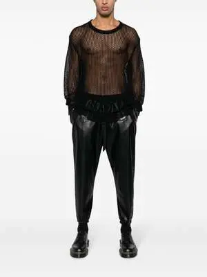 Alchemy Fashions Faux-leather Elastic-waist Trousers