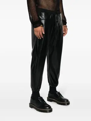 Alchemy Fashions Faux-leather Elastic-waist Trousers