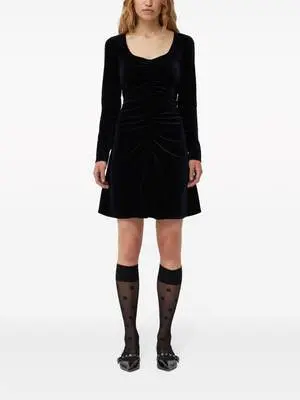 GANNI Logo-embroidered Semi-sheer Socks