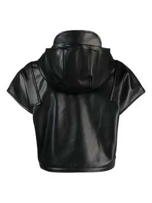 Issey Miyake Straight Seams Hooded Cropped Jacket