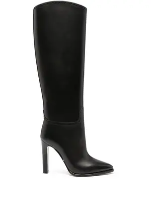 Women's Knee High Stacked Heel Boots