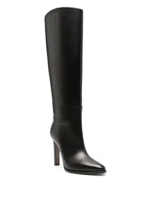 Ralph Lauren Brently 100mm Knee-high Leather Boots
