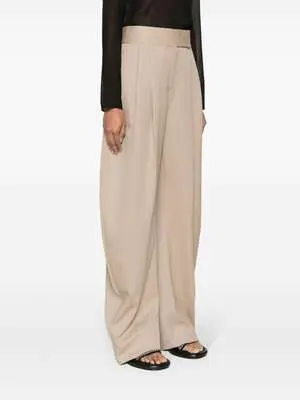 Attico Gary Virgin Wool Trousers - Brown
