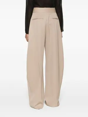 Attico Gary Virgin Wool Trousers - Brown