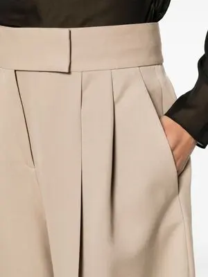 Attico Gary Virgin Wool Trousers - Brown