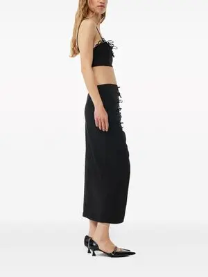 GANNI Draped Midi Skirt