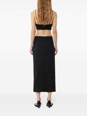 GANNI Draped Midi Skirt