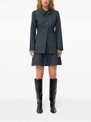 GANNI Pinstripe Single-breasted Blazer