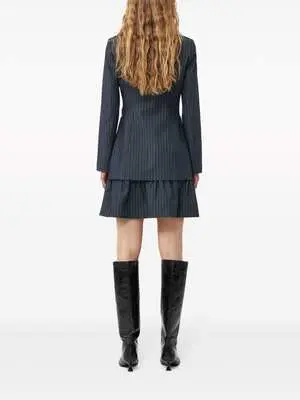 GANNI Pinstripe Single-breasted Blazer