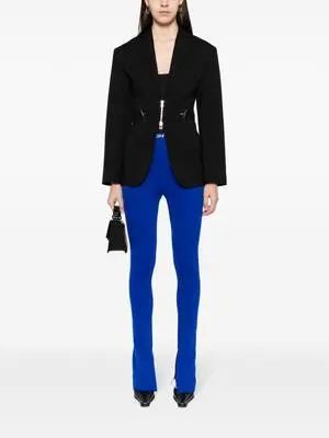 Off-White Side-slit High-waisted Leggings - Blue