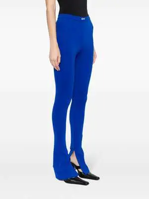 Off-White Side-slit High-waisted Leggings - Blue
