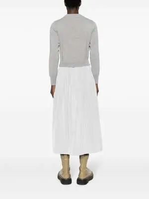 Peserico Knitted-panel Flared Midi Dress