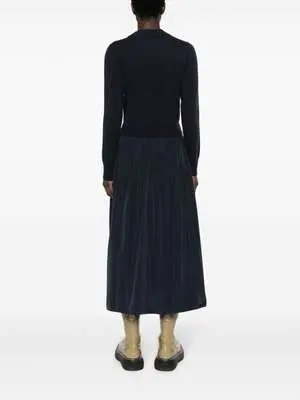 Peserico Knitted-panel Flared Midi Dress