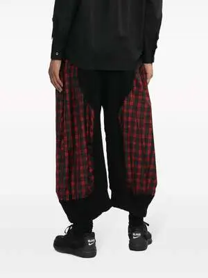 BLACK COMME DES GARÇONS Tartan-check Panel Trousers