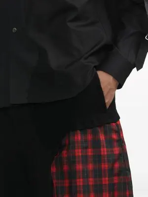BLACK COMME DES GARÇONS Tartan-check Panel Trousers