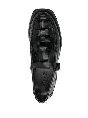 Hereu Soller Interwoven-design Leather Loafers - Black