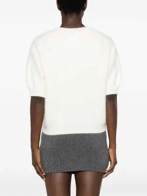 LISA YANG Juniper Short-sleeve Sweater - Neutrals