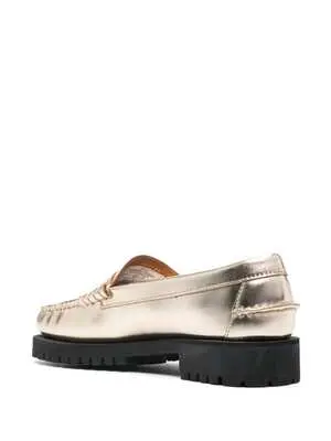 SEBAGO Dan 20mm Metallic Leather Loafers - Gold