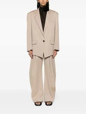 Attico Glen Oversized Single-breasted Blazer - Brown