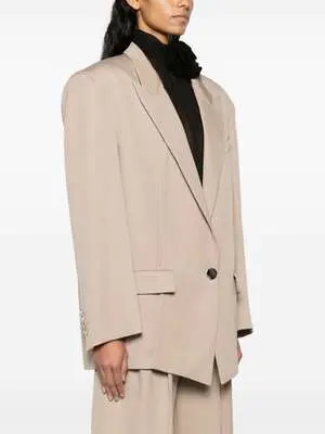 Attico Glen Oversized Single-breasted Blazer - Brown