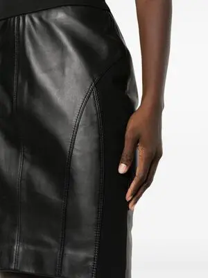 Pinko Zip-fastening Leather Skirt