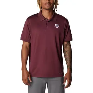 Columbia Texas A&m Aggies Pfg Tamiami Omni-shade Polo - Maroon