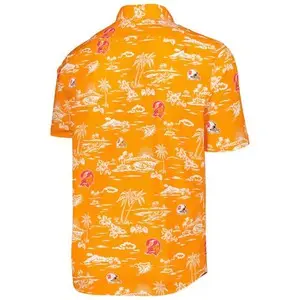 Reyn Spooner Tampa Bay Buccaneers Throwback Kekai Print Button-up Shirt - Orange