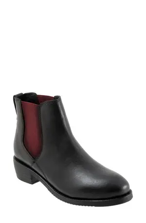 Softwalk Rana Chelsea Boot - Black/ Red