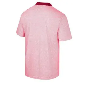 COLOSSEUM Cardinal Iowa State Cyclones Print Stripe Polo
