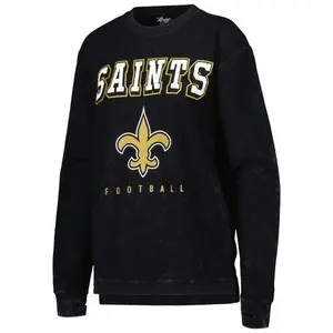 G-III 4HER BY CARL BANKS New Orleans Saints Corduroy Pullover Sweatshirt - Black