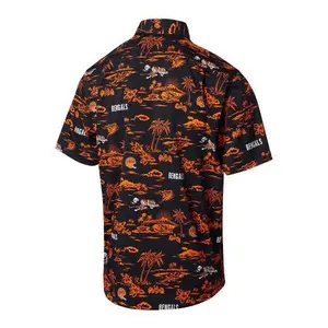 Reyn Spooner Cincinnati Bengals Throwback Kekai Print Button-up Shirt