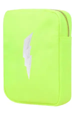 BLOC BAGS Lightning Bolt Cosmetics Bag - Neon Yellow