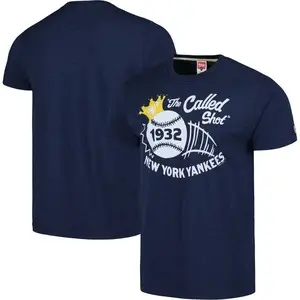 HOMAGE New York Yankees Doodle Collection The Called Shot Tri-blend T-shirt - Navy