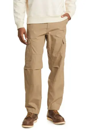 Carhartt Work In Progress Aviation Ripstop Cotton Cargo Pants - Leather (rinsed)