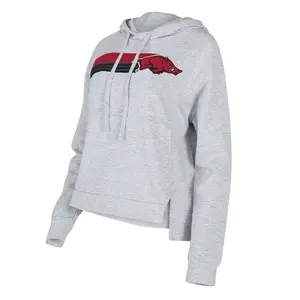 CONCEPTS SPORT Arkansas Razorbacks Cedar Tri-blend Raglan Pullover Hoodie - Gray