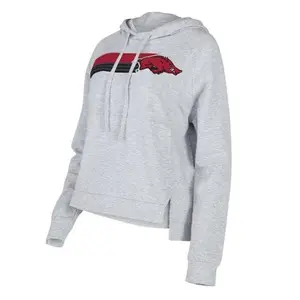 CONCEPTS SPORT Arkansas Razorbacks Cedar Tri-blend Raglan Pullover Hoodie - Gray
