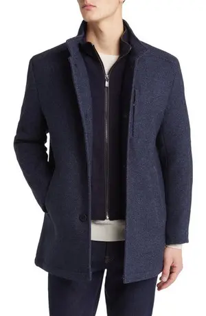 Johnston & Murphy Upton Bib Insert Wool-blend Car Coat