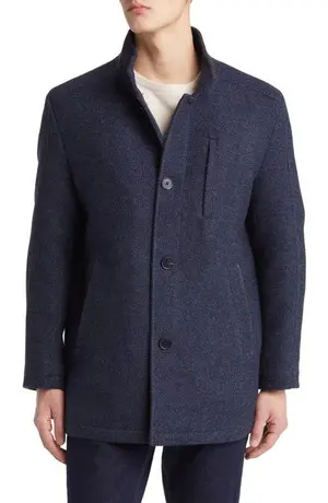 Johnston & Murphy Upton Bib Insert Wool-blend Car Coat