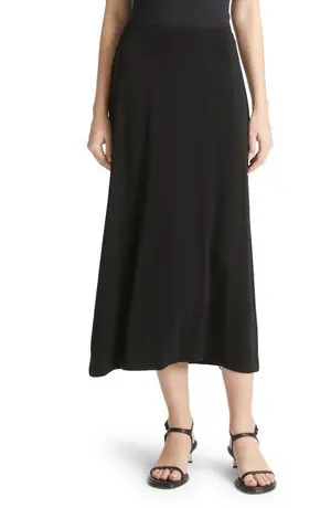 Vince Pull-on Midi Skirt - Black