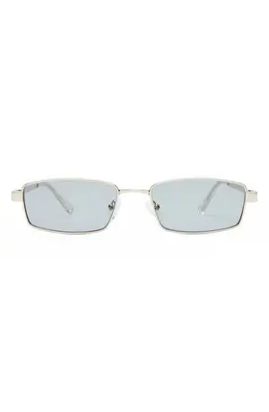 Le Specs Bizarro Rectangular Sunglasses - Silver/smoke Tint