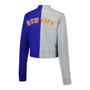 Terez New York Mets Cropped Button-up Cardigan