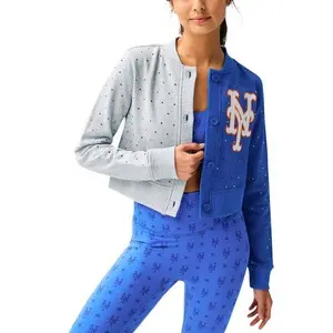 Terez New York Mets Cropped Button-up Cardigan