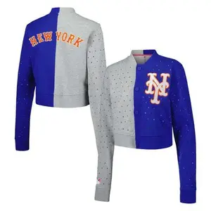 Terez New York Mets Cropped Button-up Cardigan