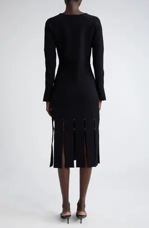 St. John Car Wash Long-sleeve Jersey Dress