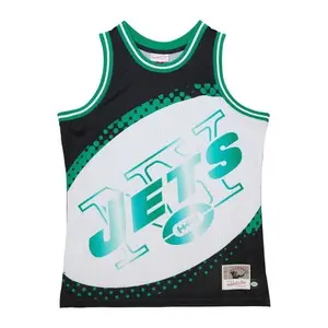 Mitchell & Ness New York Jets Big Face 7.0 Fashion Tank Top - Black