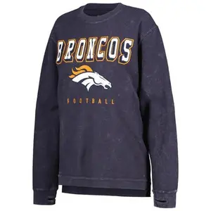 G-III 4HER BY CARL BANKS Denver Broncos Cord Pullover Sweatshirt