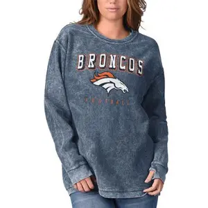 G-III 4HER BY CARL BANKS Denver Broncos Cord Pullover Sweatshirt