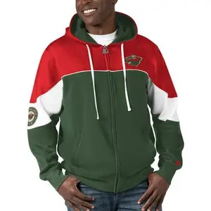 STARTER Minnesota Wild Power Forward Full-zip Hoodie - Green