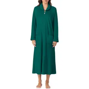 Eileen West Zip-up Longline Robe - Hunter