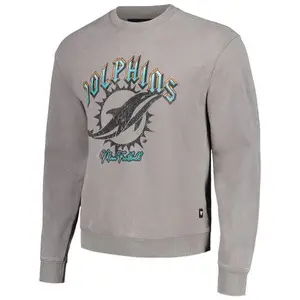 THE WILD COLLECTIVE Miami Dolphins Distressed Pullover Sweatshirt